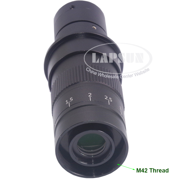 180X-360X Parfocal Zoom Microscope Industry Camera C-Mount Glass Lens ...